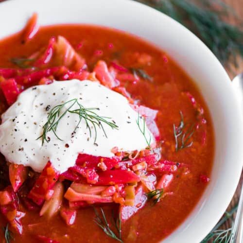 Pressure Cooker (Instant Pot) Borscht Recipe | Ten Acre Baker